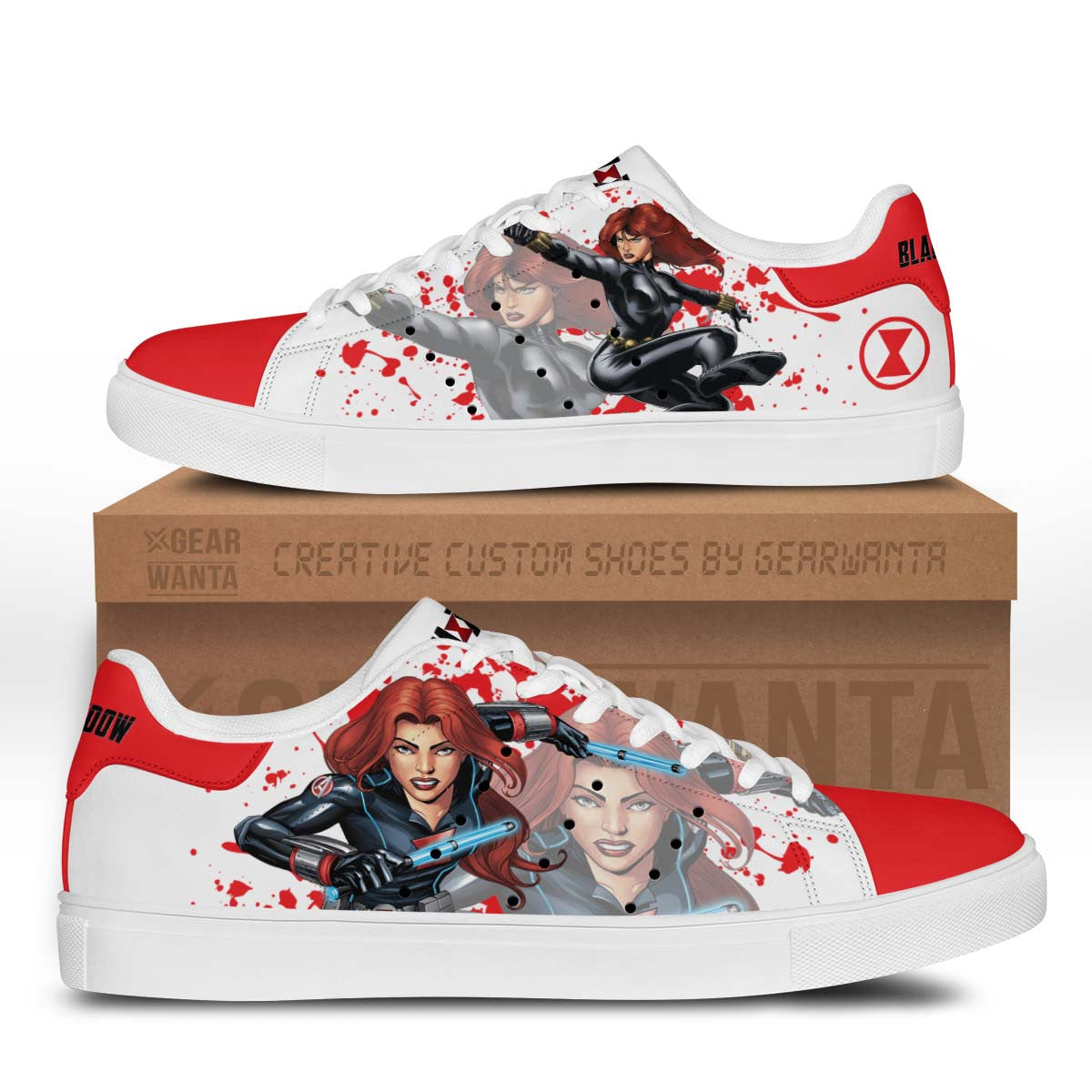 Avengers Black Widow Stan Shoes Custom