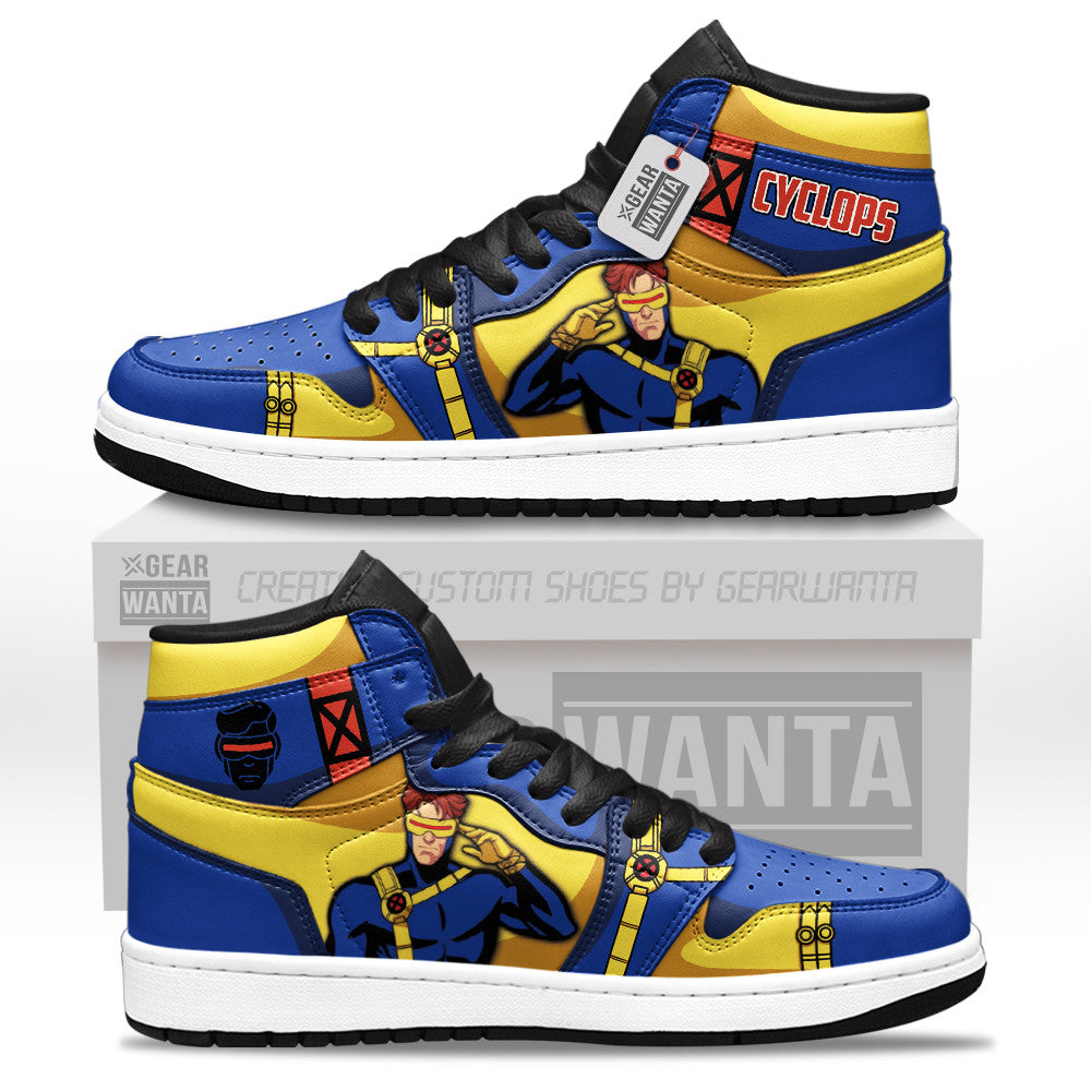 Cyclops Shoes Custom Movies High-Top Leather Sneakers