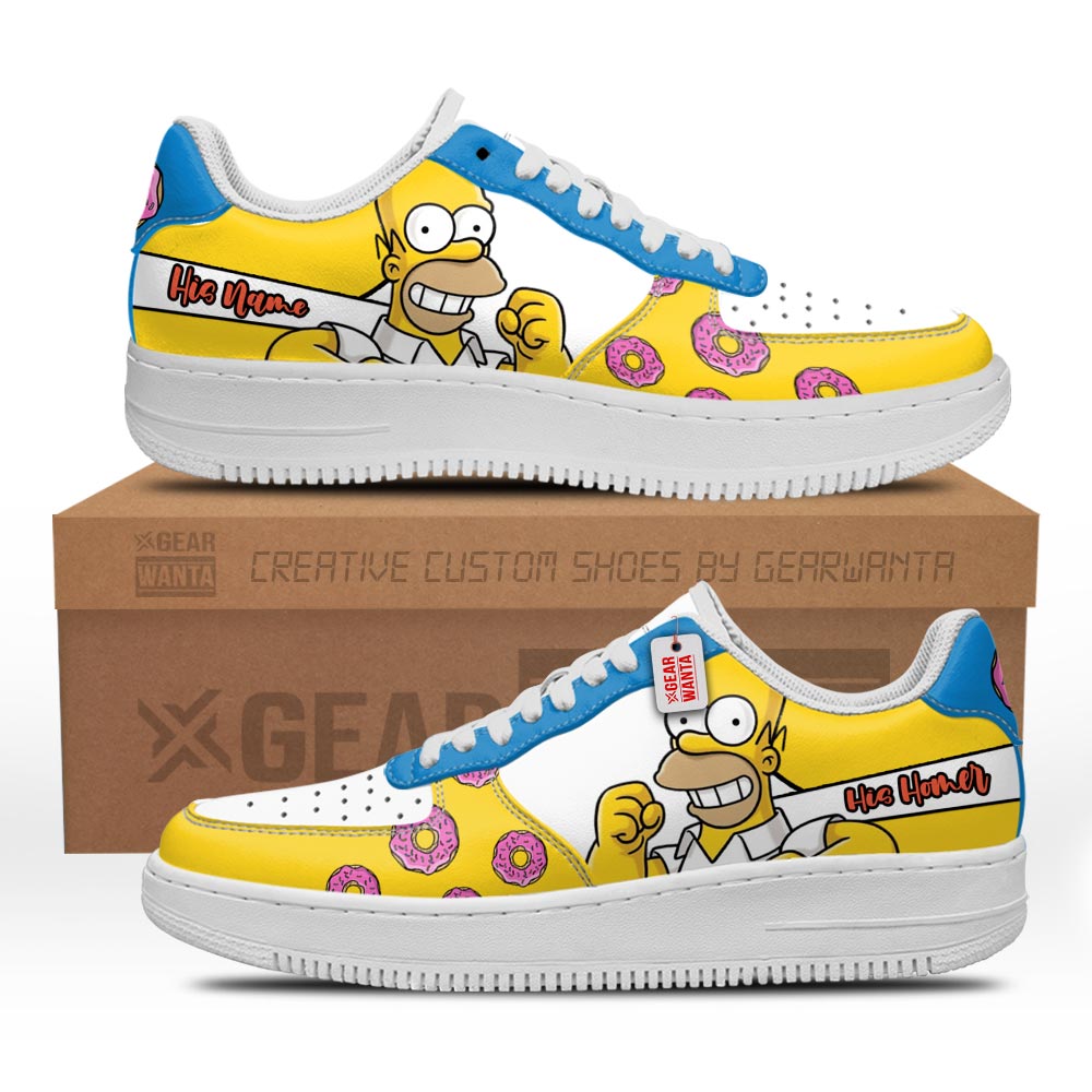 Her Homer Force Low-Top Leather Sneakers His and Her Personalized Coll