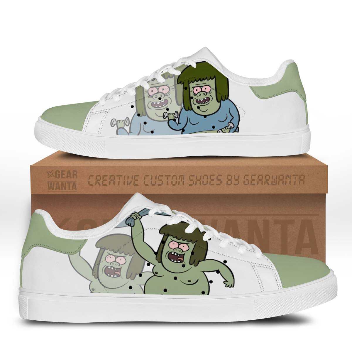 Mitch Muscle Stan Shoes Custom Regular Show Cartoon Shoes