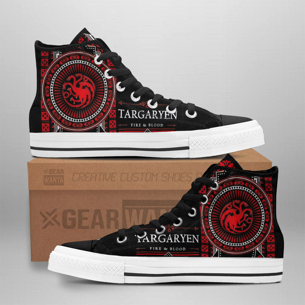 Targaryen Game Of Thrones High Top Shoes Custom For Fans