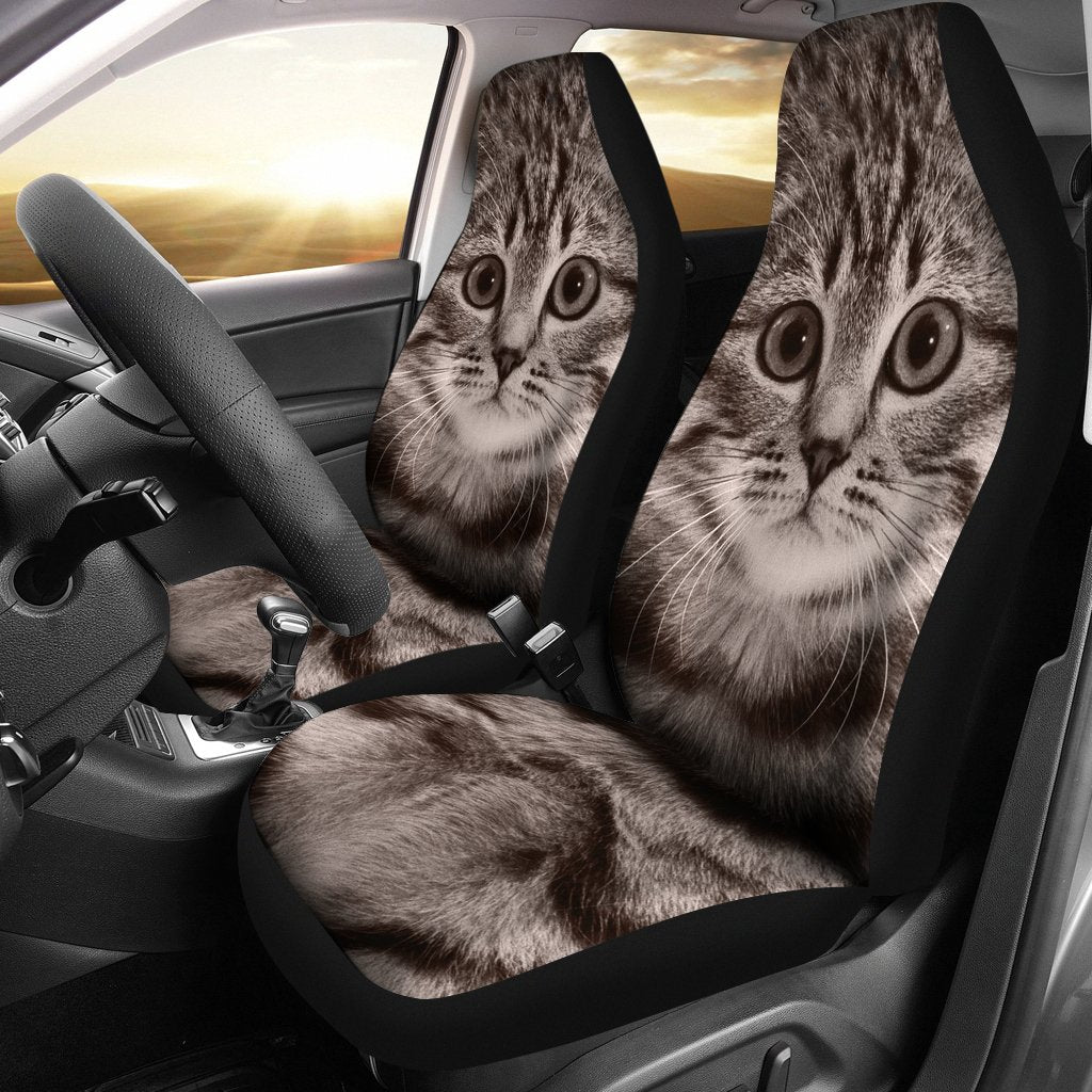American Shorthair Cat Car Seat Covers Cute Cat Face – Gear Wanta