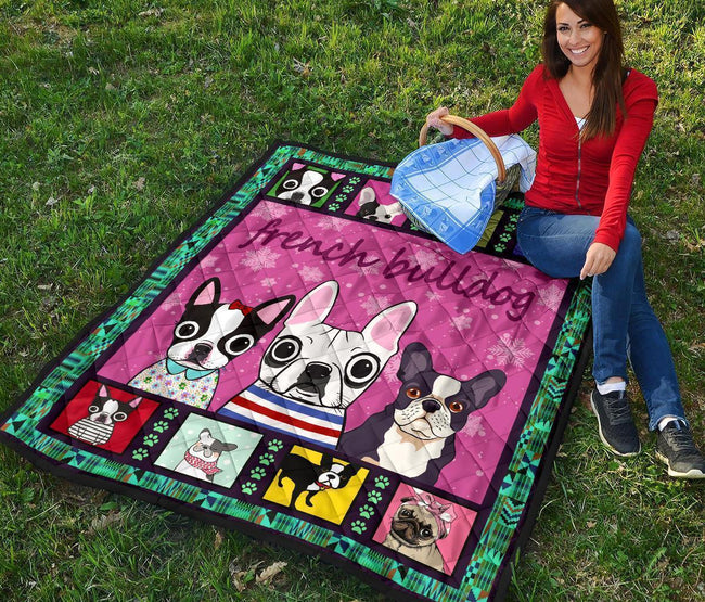 Cute French Bulldog Quilt Blanket For Frenchie Lover – Gear Wanta