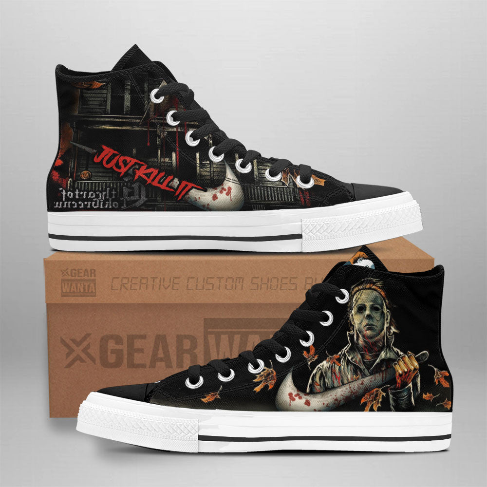 Michael Myers High Top Shoes Custom For Horror Fans – Gear Wanta