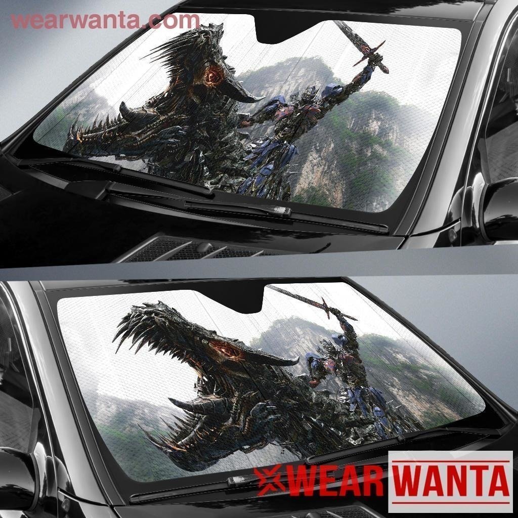 Optimus Prime Ride T-Rex Transformer Car Sun Shade