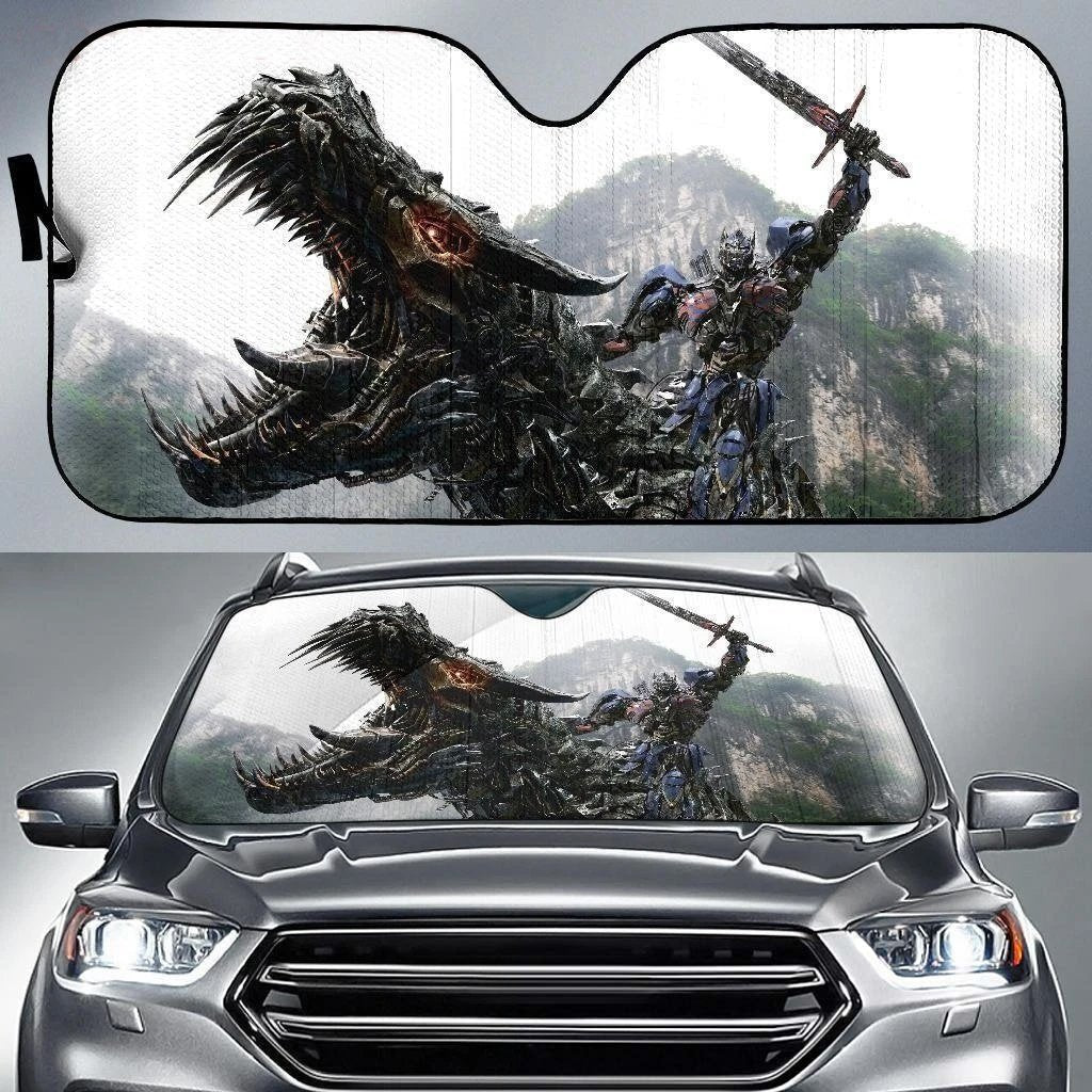 Optimus Prime Ride T-Rex Transformer Car Sun Shade