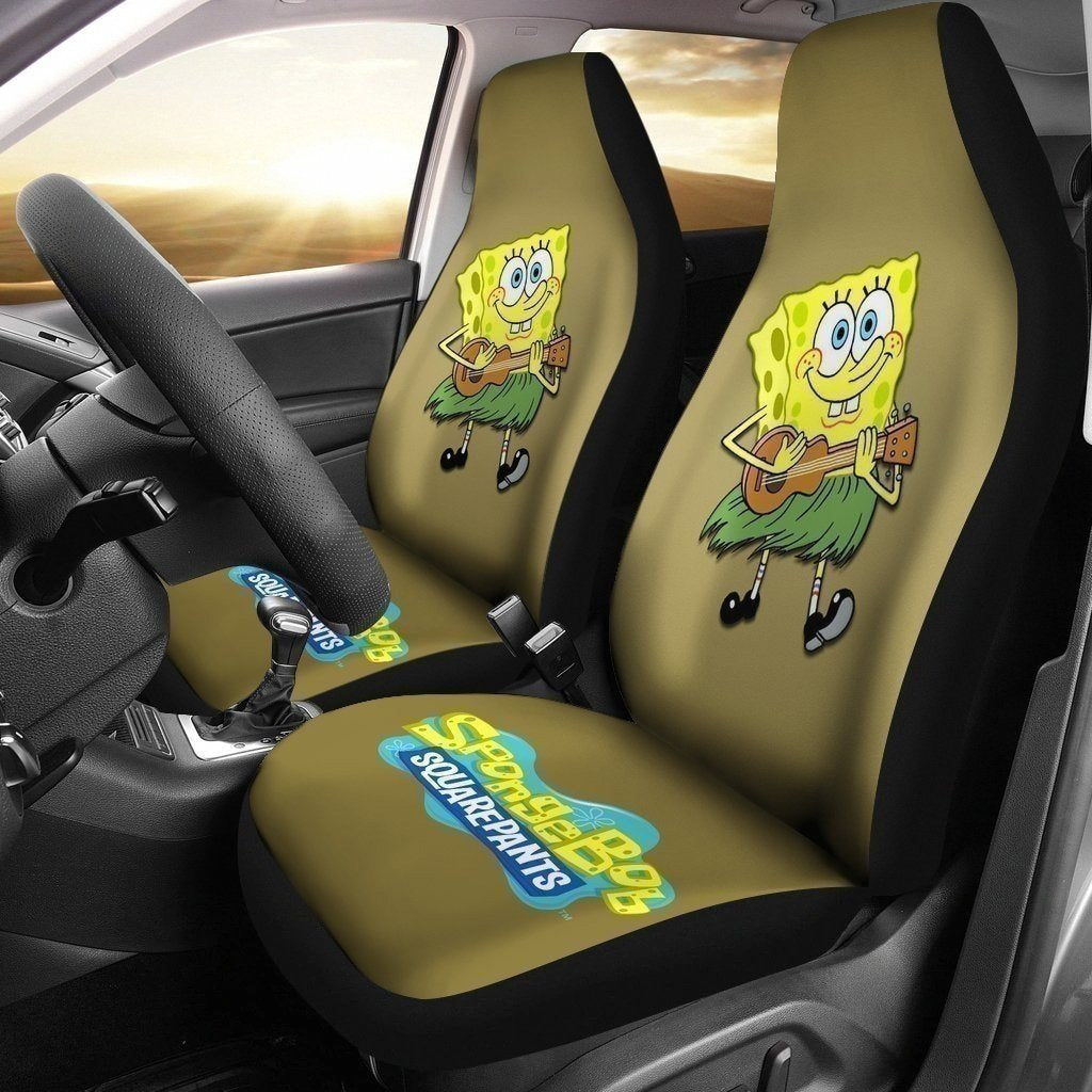 Spongebob Squarepants Playing Guitar Spongebob Car Seat Covers LT04