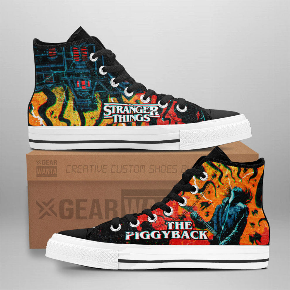 Stranger Things The Piggyback High Top Shoes Custom