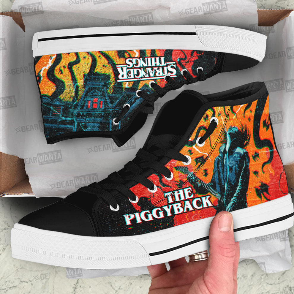 Stranger Things The Piggyback High Top Shoes Custom