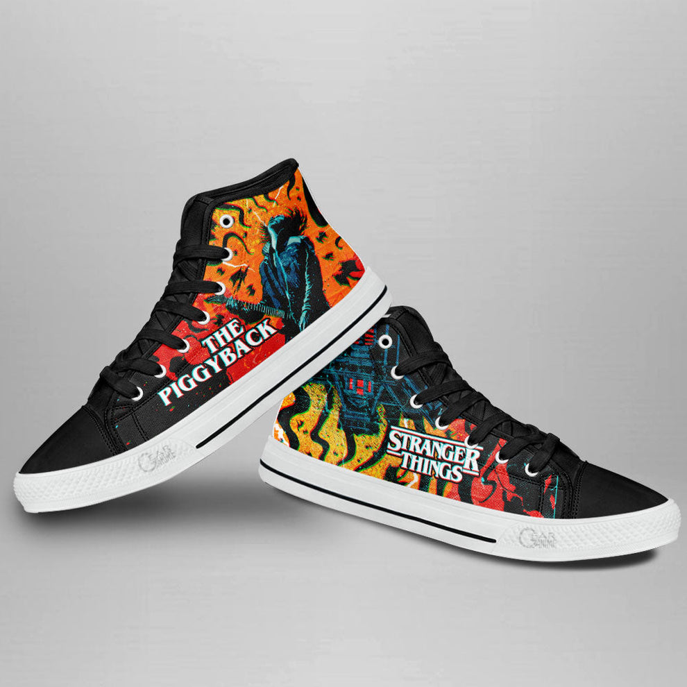 Stranger Things The Piggyback High Top Shoes Custom